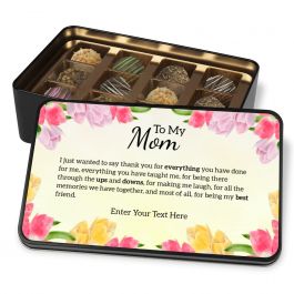 To My Mom Personalized Handmade Chocolates In Keepsake Tin - Gifts For ...