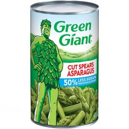 Green Giant 50% Less Sodium Cut Asparagus Spears, 14.5 Ounce Can (Pack ...